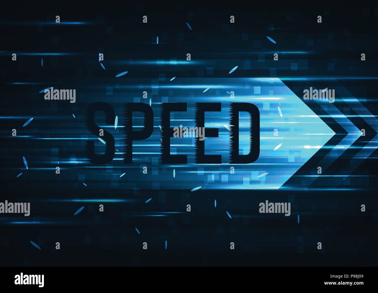 Abstract speed technology concept. with light and stripes motion blur ...