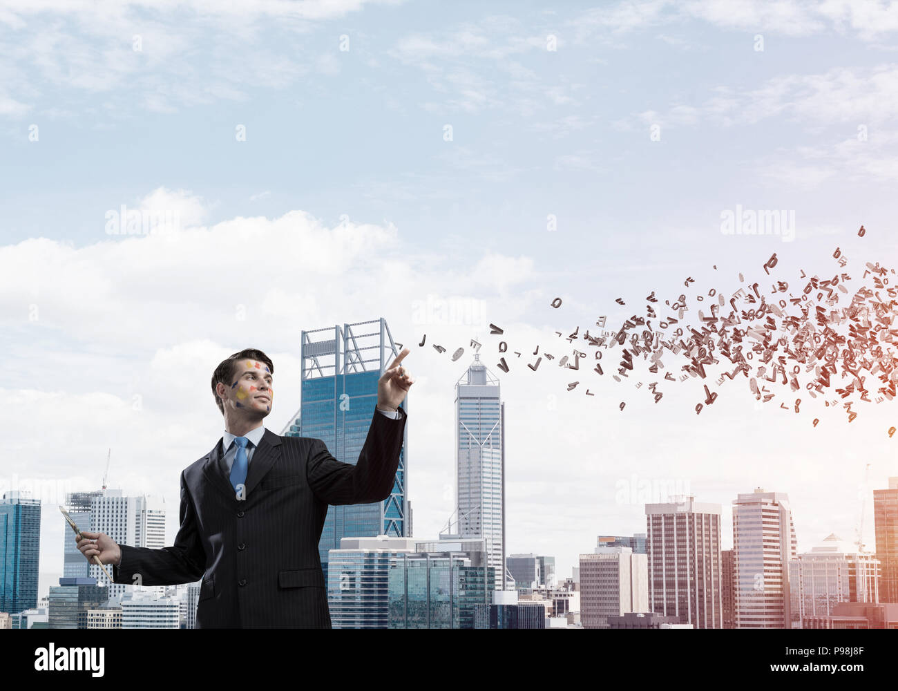 Business inspiration of young man Stock Photo - Alamy