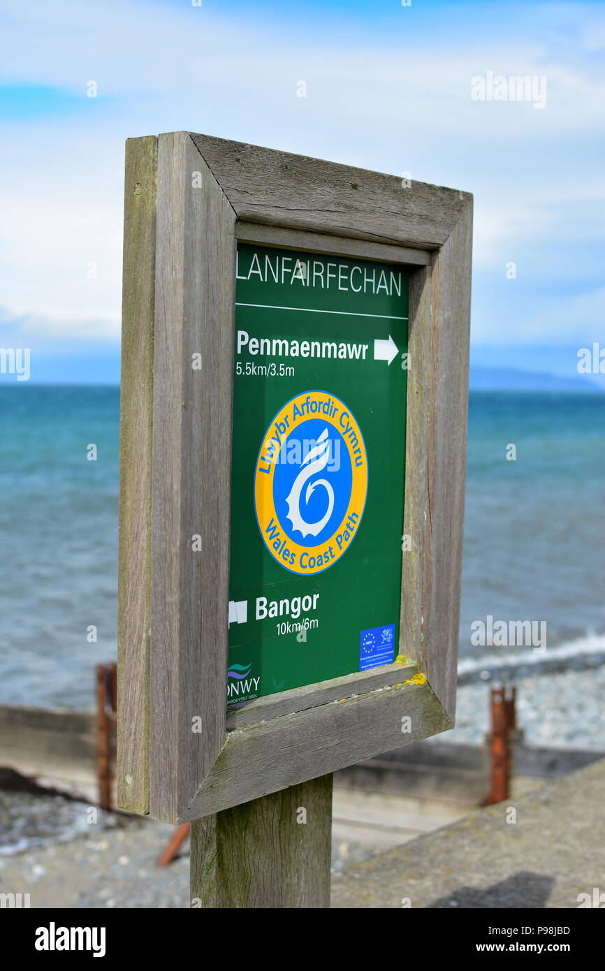 Llanfairfechan tourist information sign hi-res stock photography and ...
