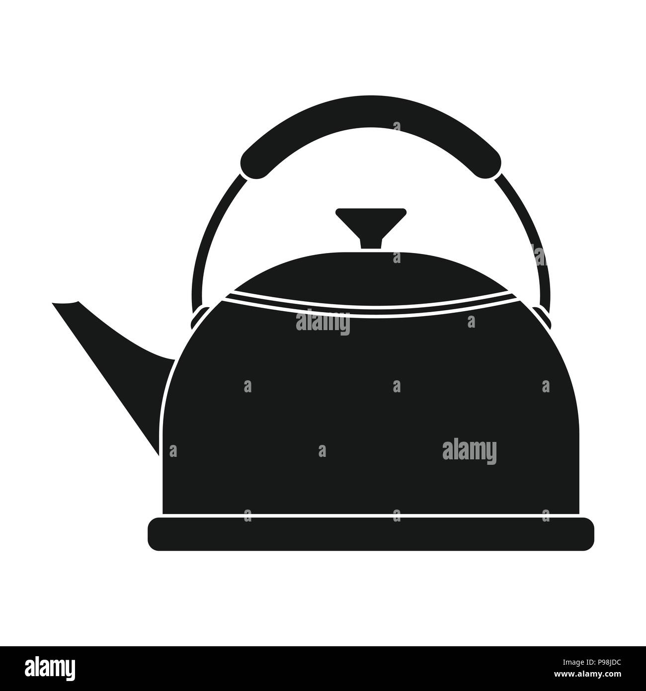 Kettle icon in black style isolated on white background. Kitchen symbol ...