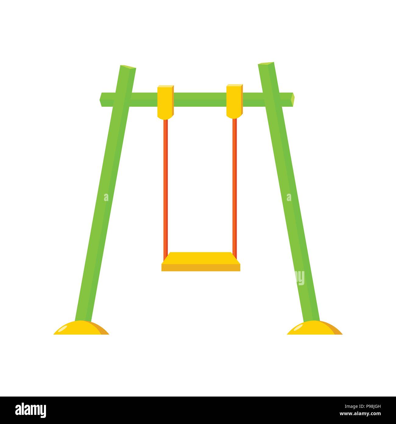 Swing icon in cartoon style isolated on white background. Play garden ...