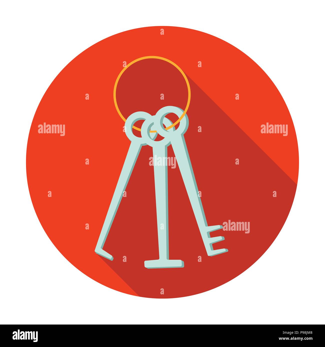 Hacker's lockpicks icon in flat design isolated on white background ...