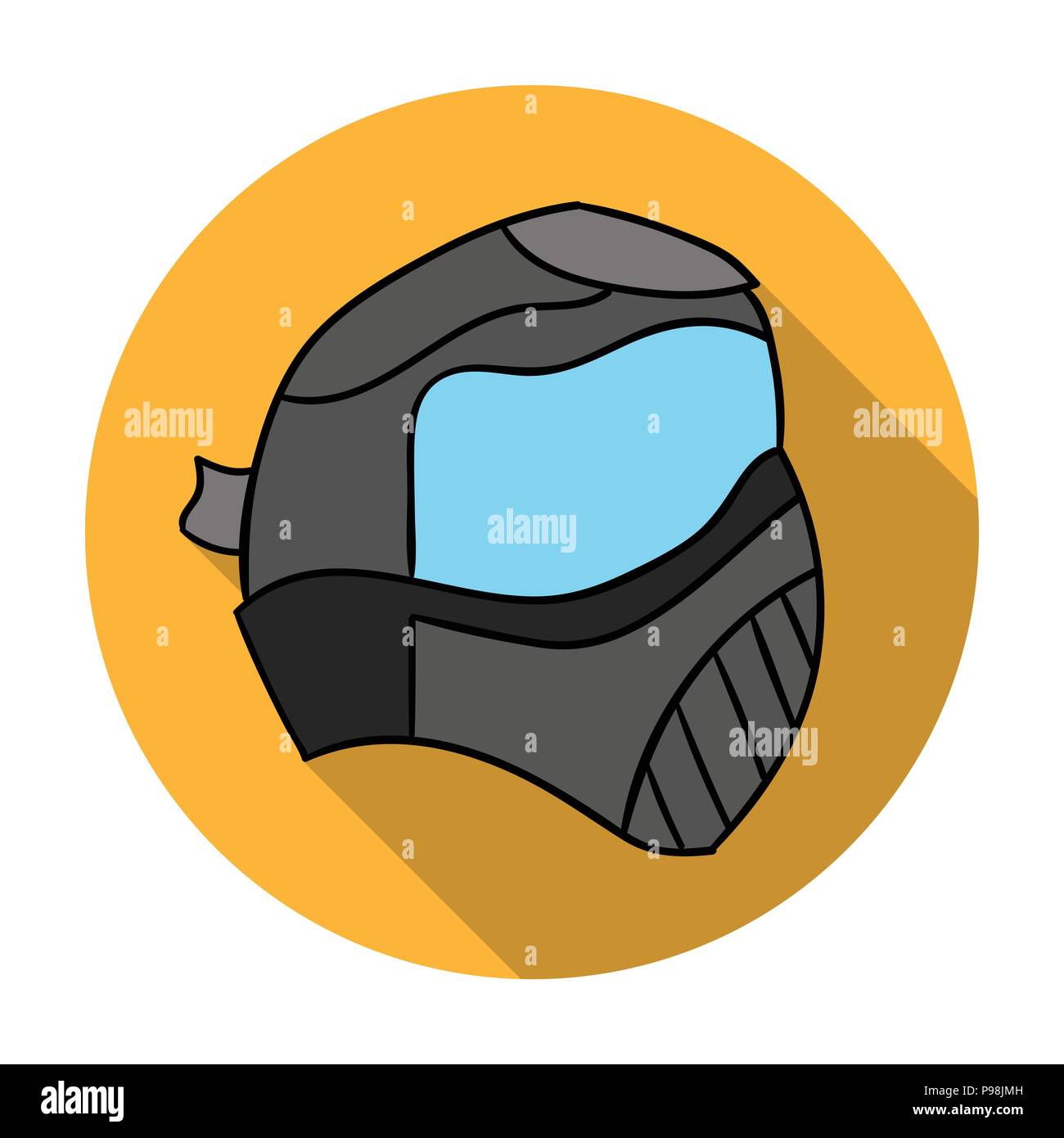 Paintball mask icon in flat design isolated on white background ...