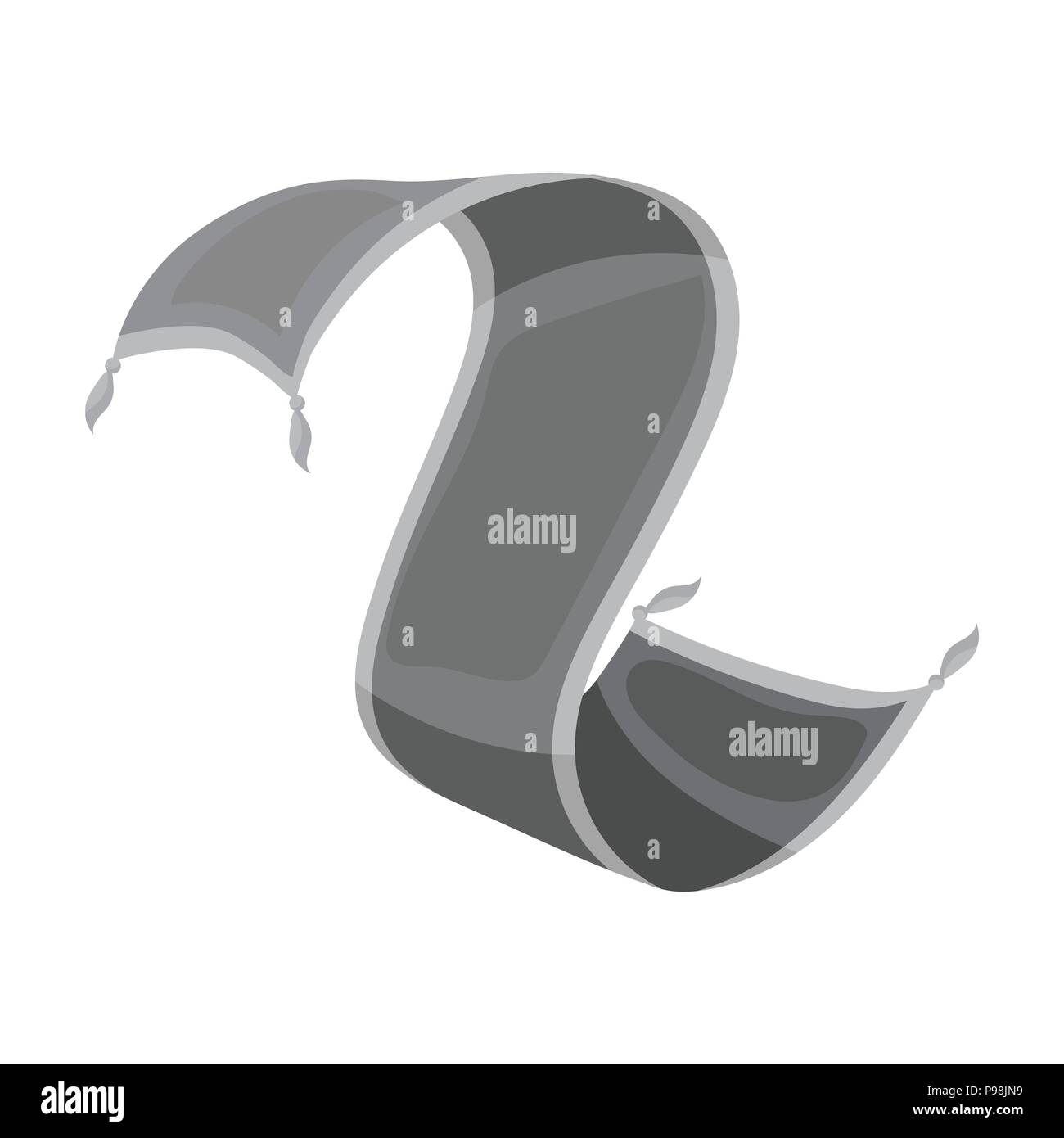 Persian carpet icon in monochrome style isolated on white background ...