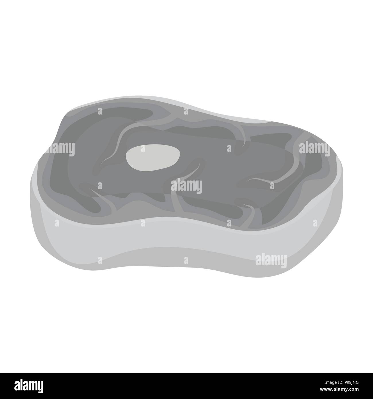 Steak icon in monochrome style isolated on white background. Meats ...