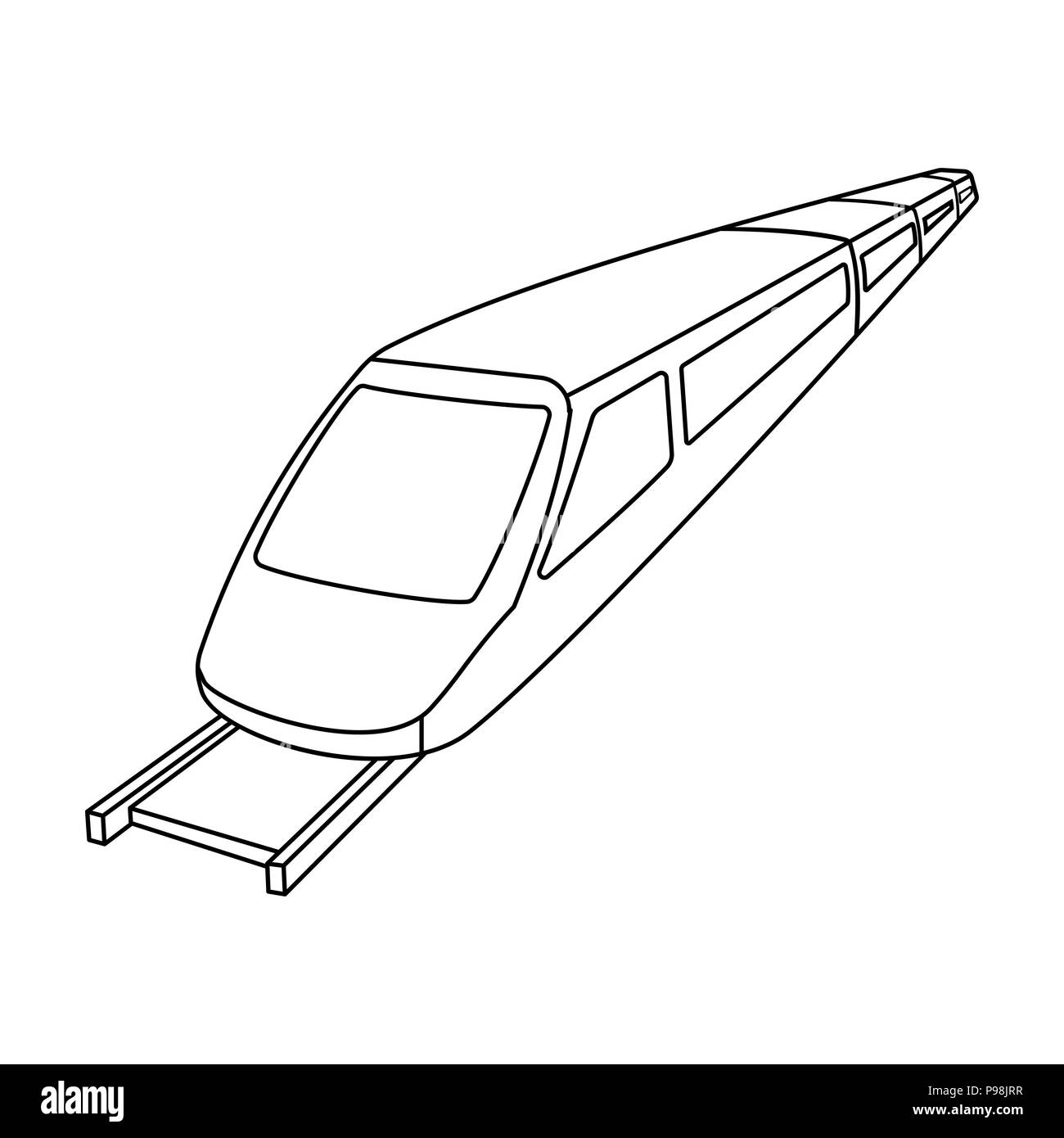High speed train for transporting people over long distances. railway ...