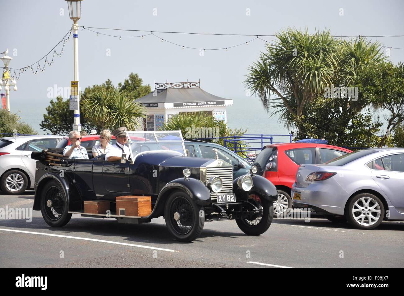 Open top Rolls Royce sight seeing tour Stock Photo - Alamy