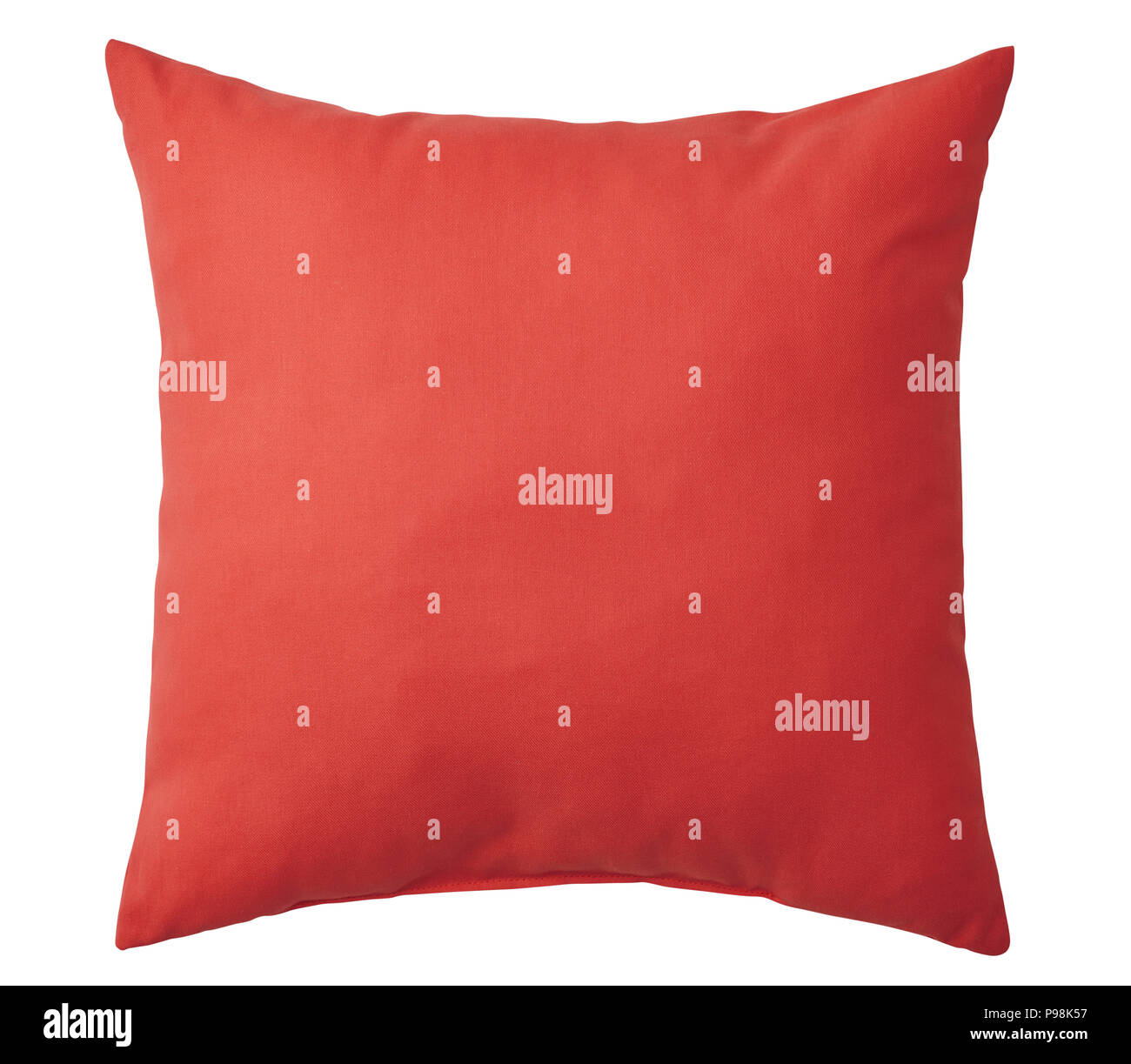 Red pillow isolated on white background. Include clipping path Stock ...