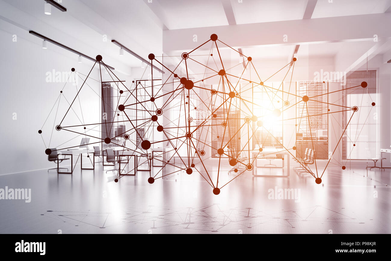 Networking and wireless connection as concept for effective modern ...