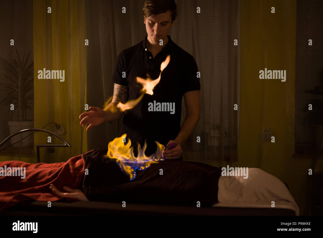 Fire therapy hi-res stock photography and images - Alamy