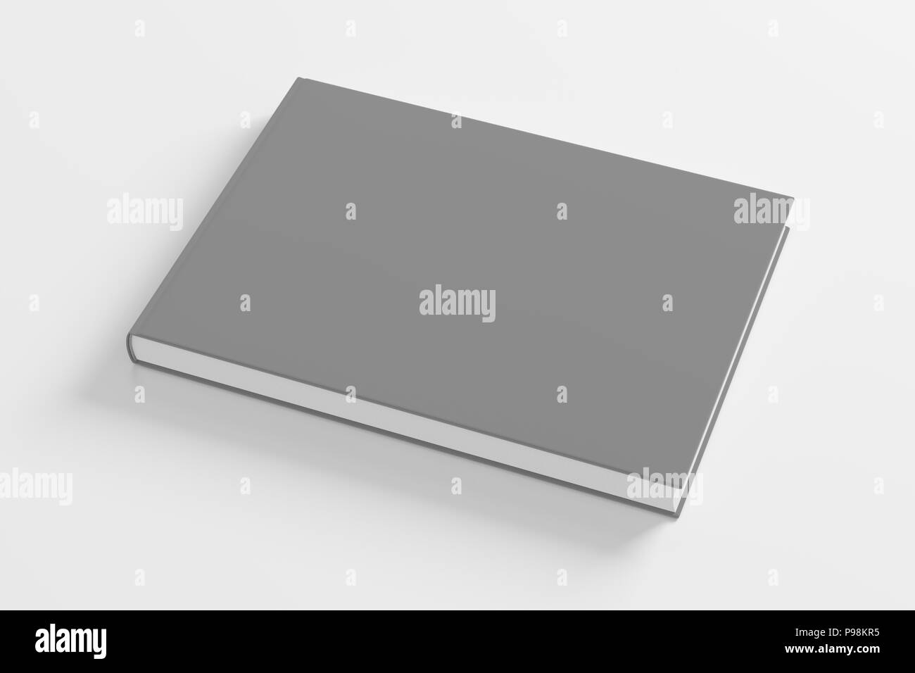 Blank gray book cover on white background. Isolated with clipping path ...