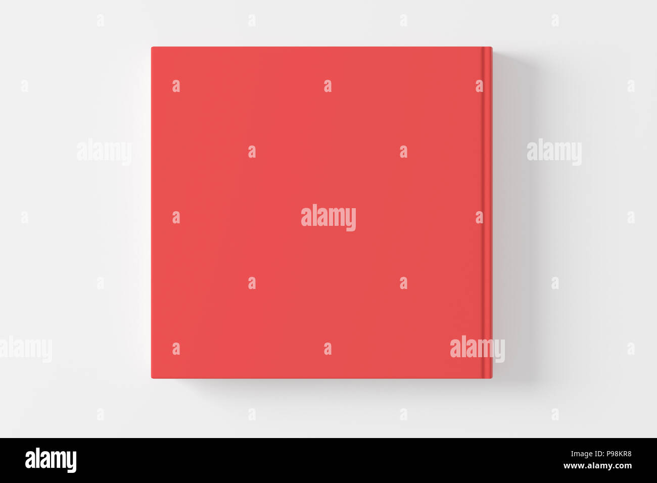 Blank red book cover on white background. Isolated with clipping path ...