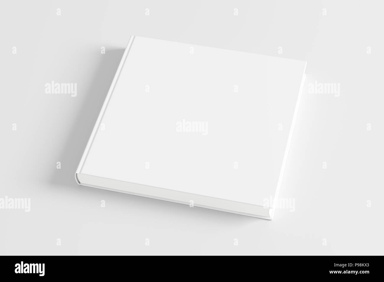 Blank white book cover on white background. Isolated with clipping path ...
