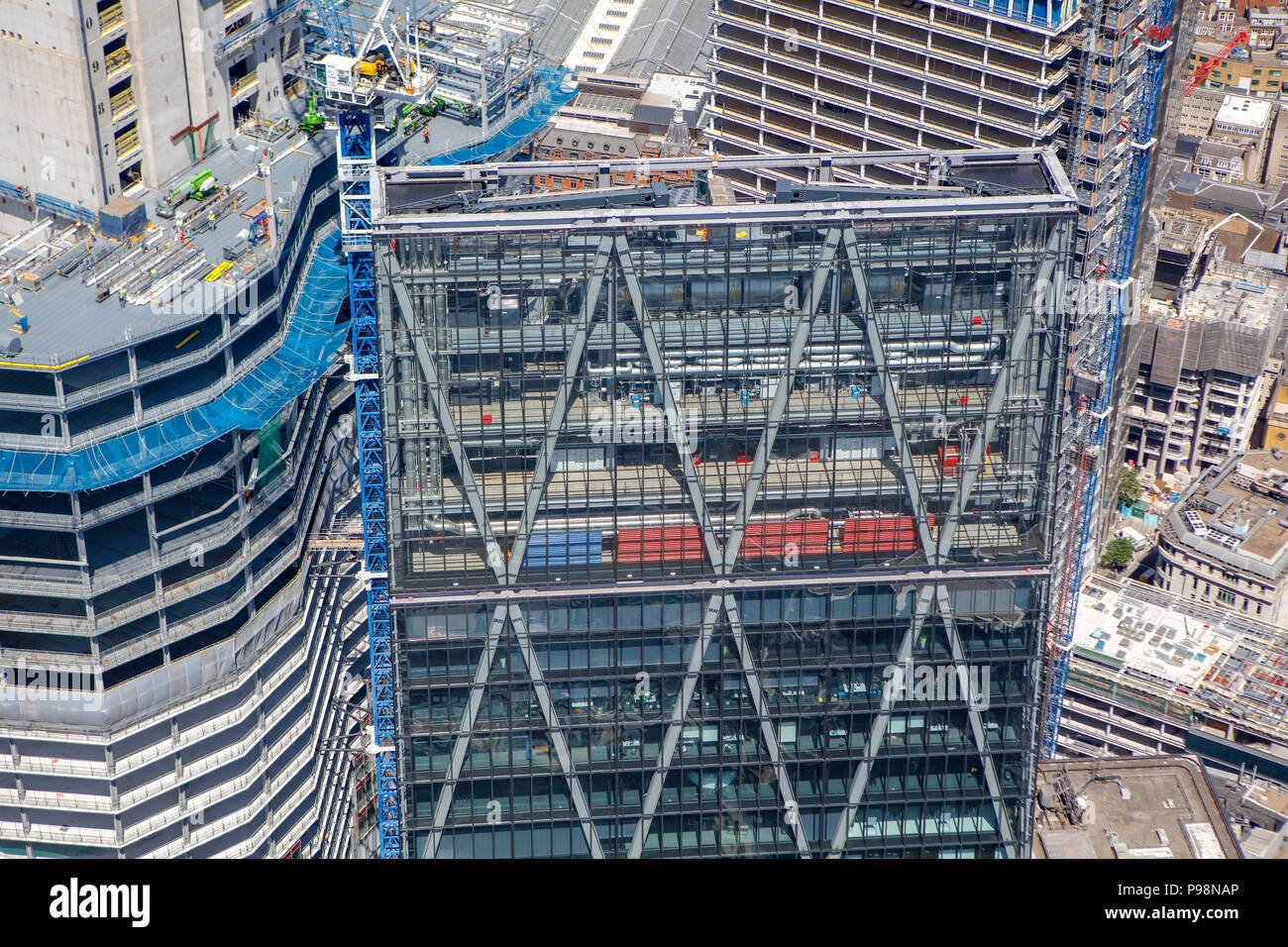 Aerial Photograph of the top of the Leadenhall Building Stock Photo - Alamy
