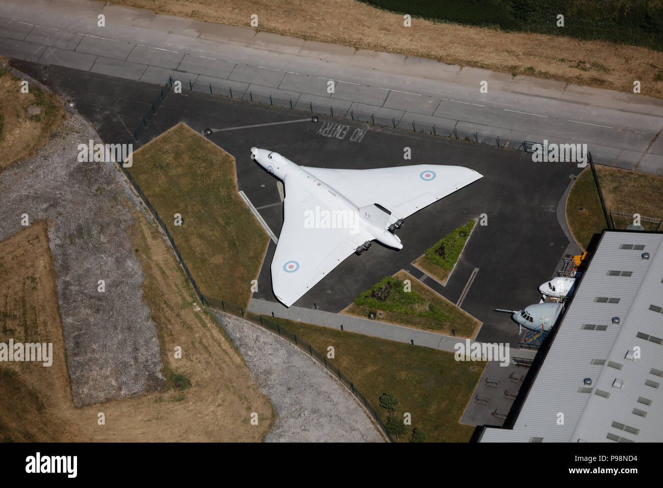 Aerial photograph of the Avro Heritage Museum Stock Photo - Alamy