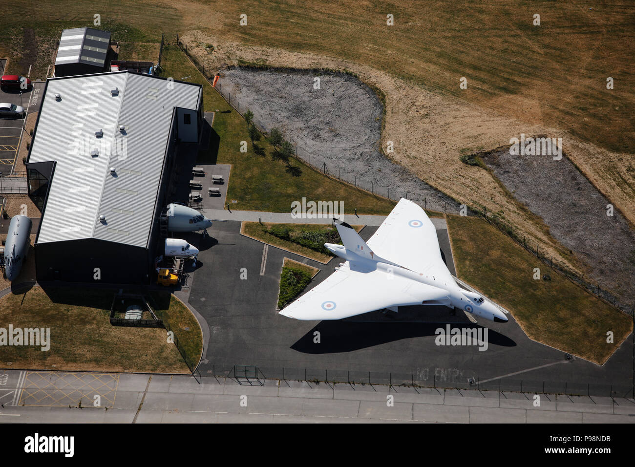 Aerial photograph of the Avro Heritage Museum Stock Photo - Alamy