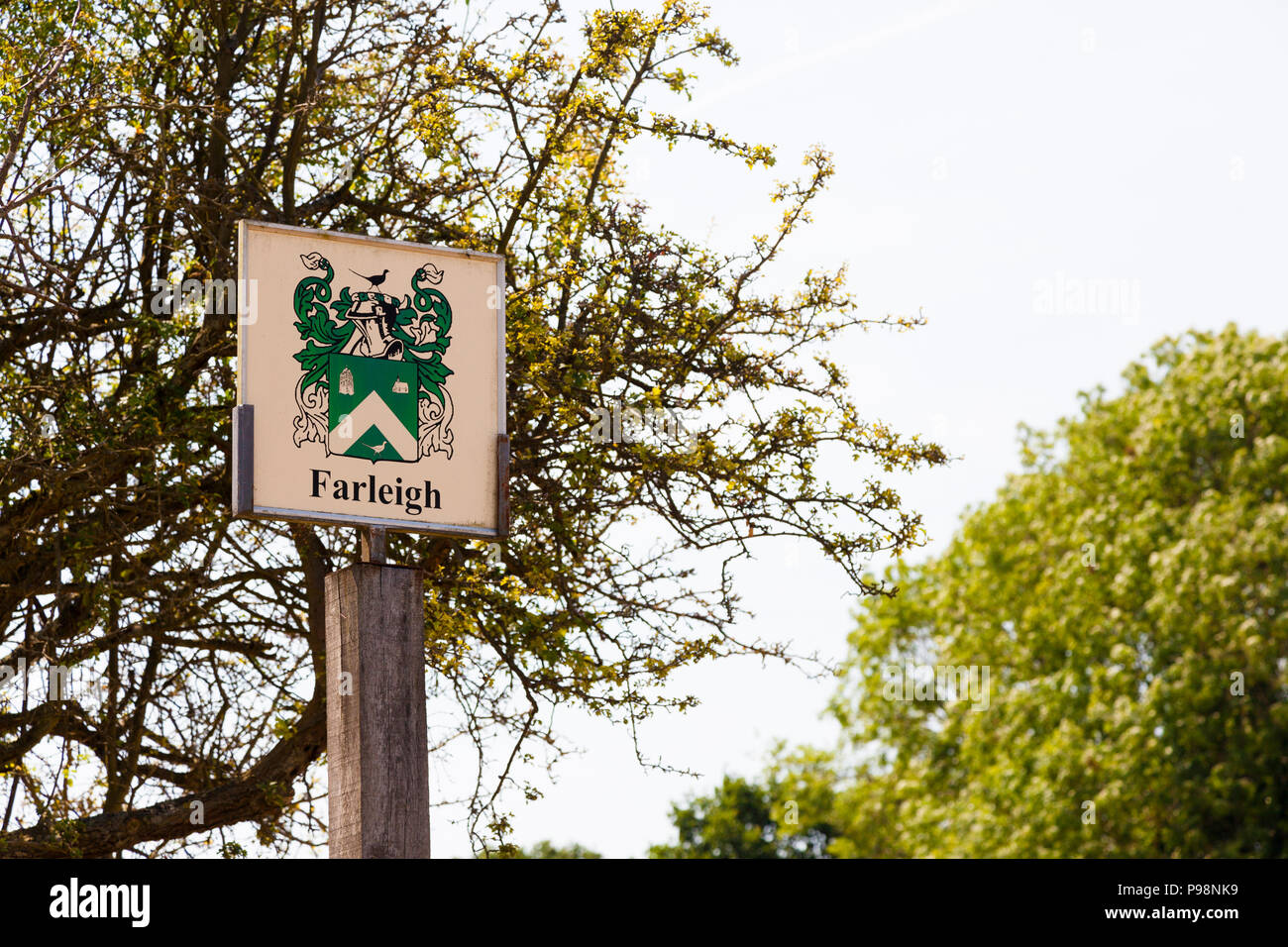 Village sign, Fairleigh, Surrey, UK Stock Photo - Alamy