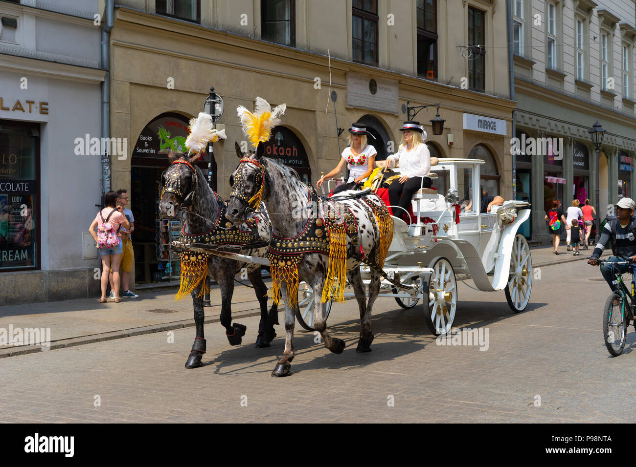 Horse and Carriage rides in Krakow, Poland, Europe Stock Photo - Alamy