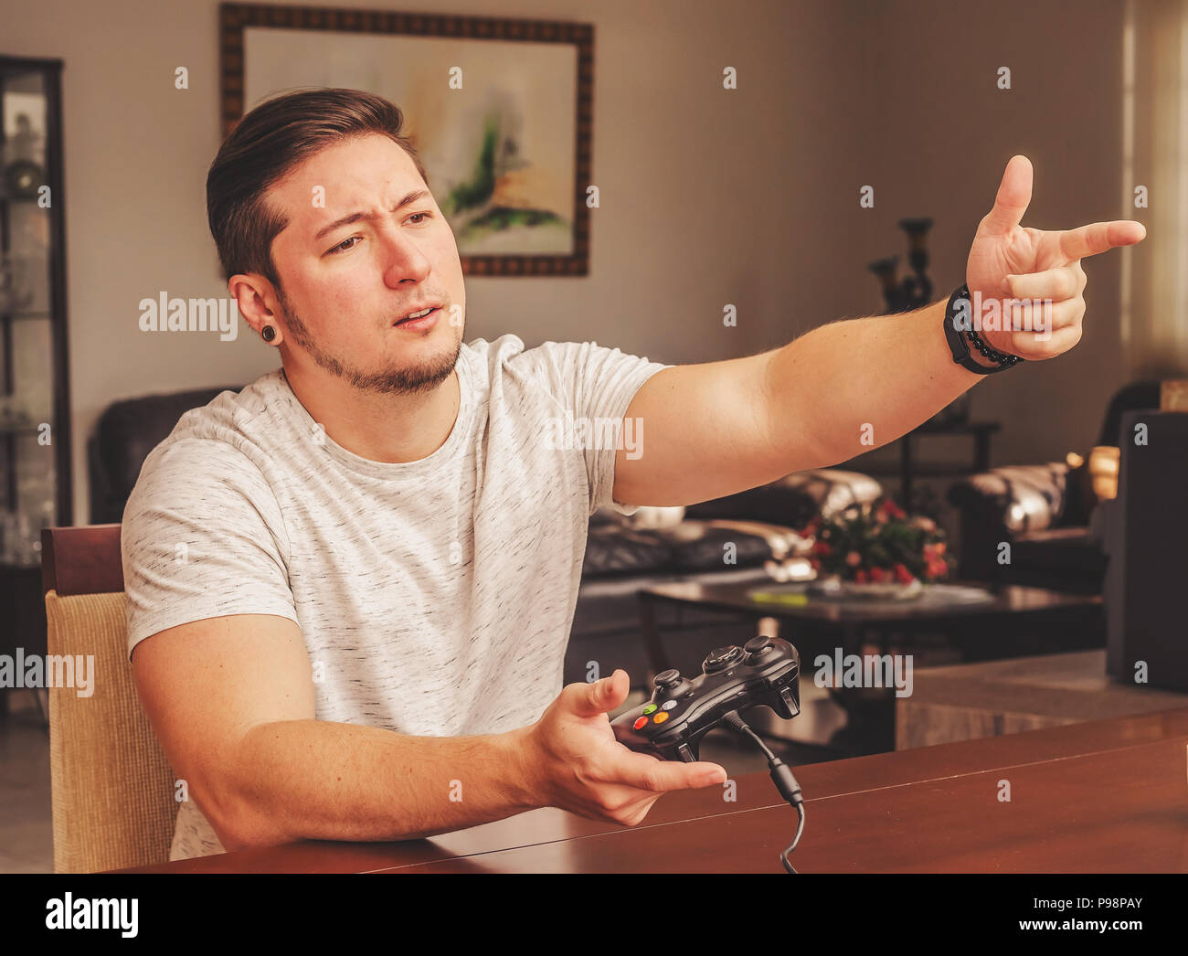 Pointing finger like a gun hi-res stock photography and images - Alamy