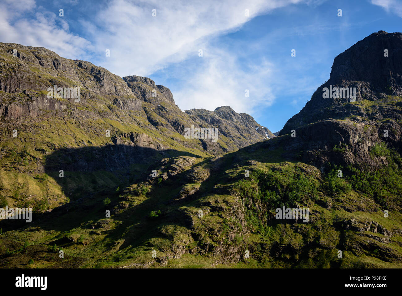 Scottish landscape. mountains and beautiful sky above Scotland Stock ...