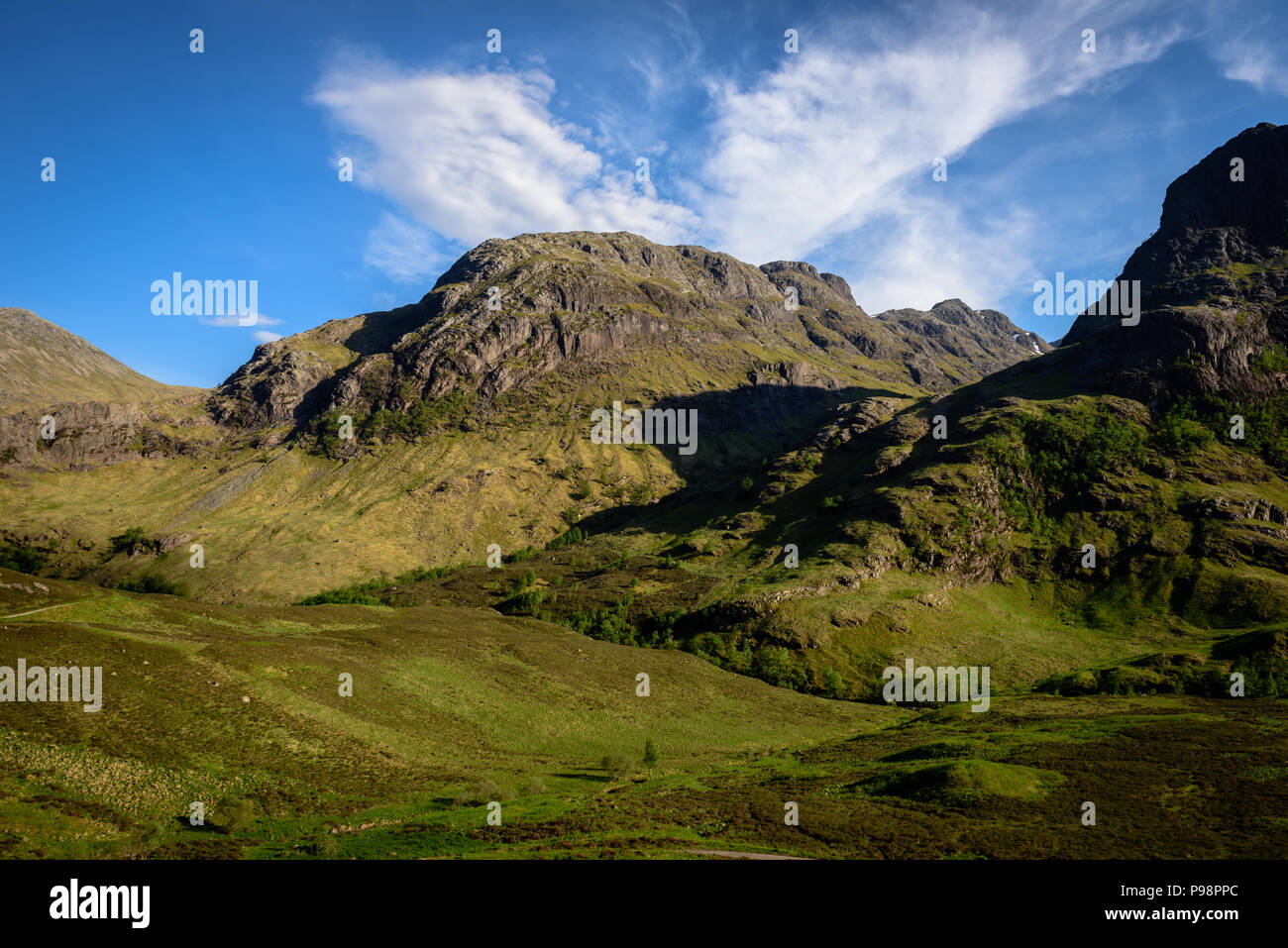 Scottish landscape. mountains and beautiful sky above Scotland Stock ...