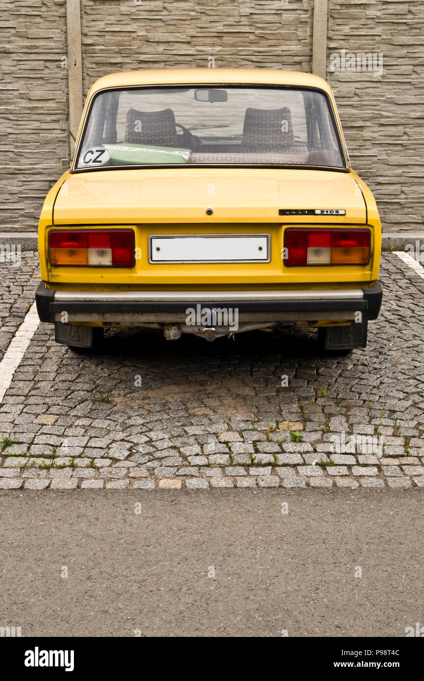 Lada or Ziguli, VAZ-2105 model, vintage russian car, back side Stock Photo - Alamy