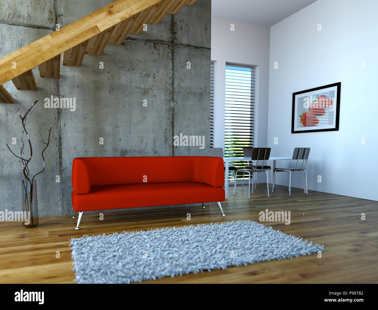 Interior design modern bright room with sofa Stock Photo - Alamy