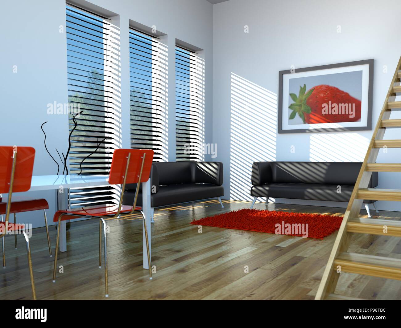 Interior design modern bright room with sofa Stock Photo - Alamy