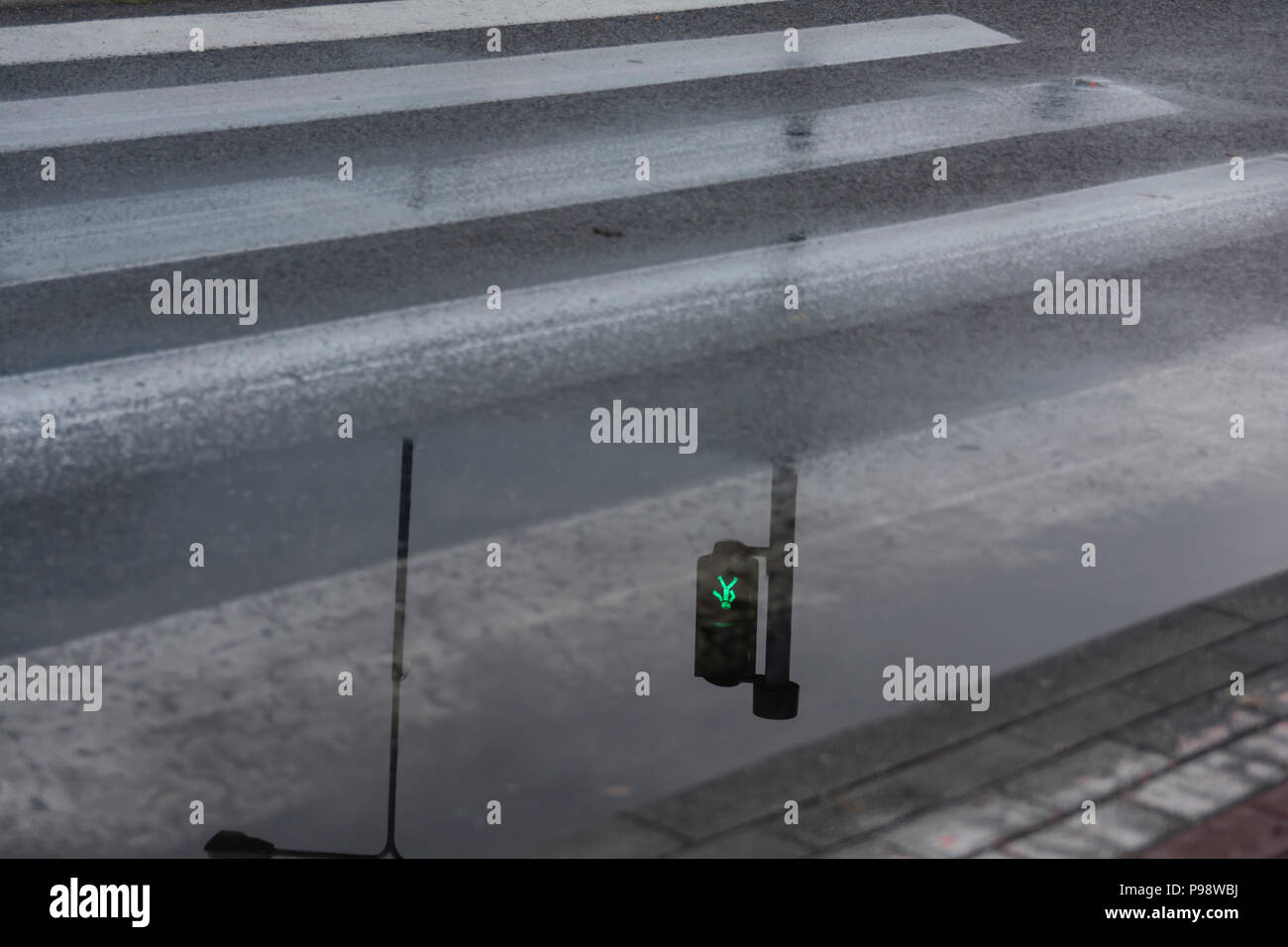 safe city streets with lights and crossing Stock Photo - Alamy