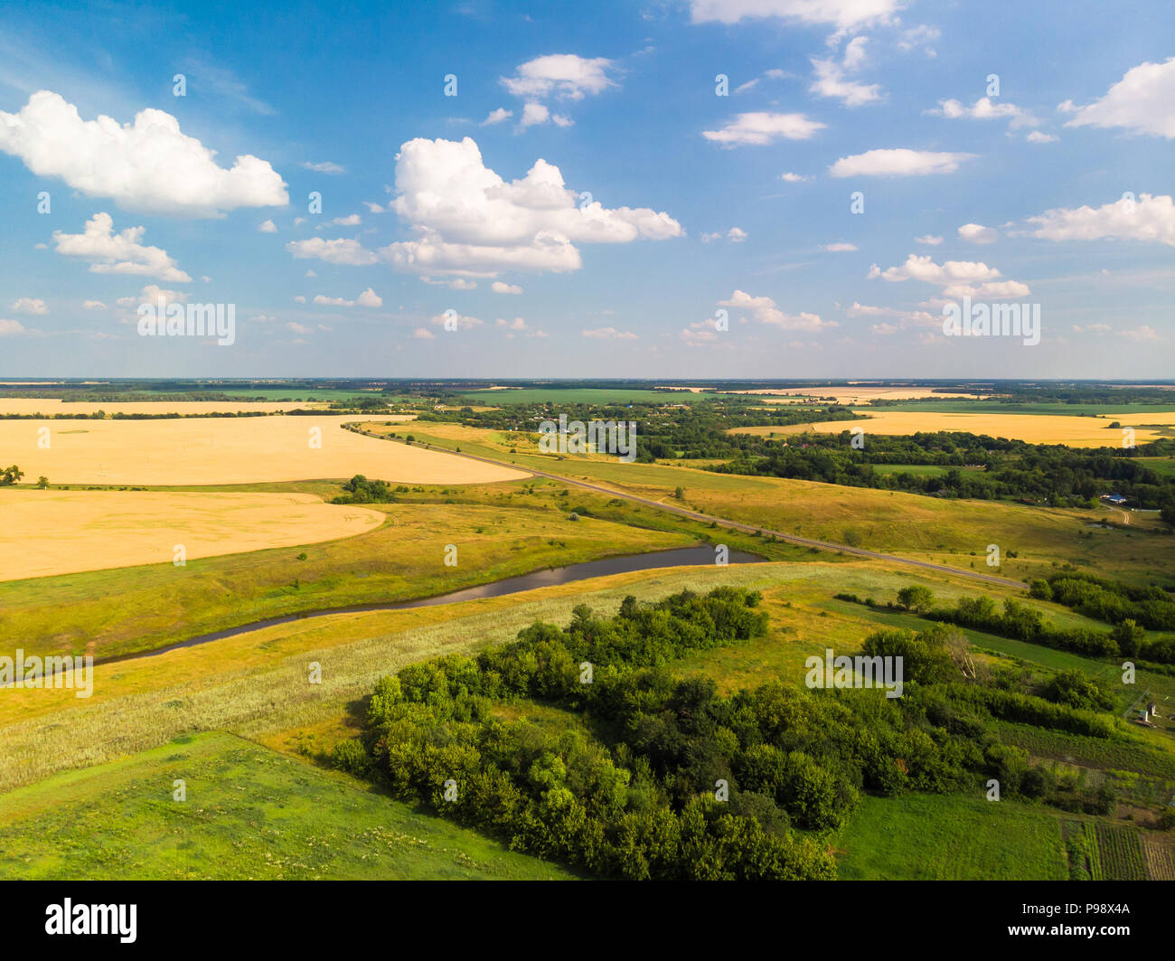 Landscape and agricultural lands in a Central Russia Stock Photo - Alamy