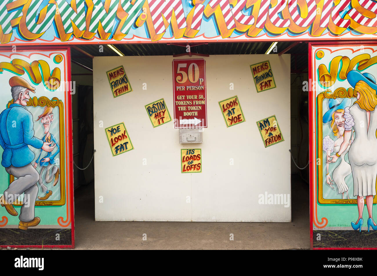 Hall Of Mirrors Fairground Vintage Fairground Distortion Carnival Hall