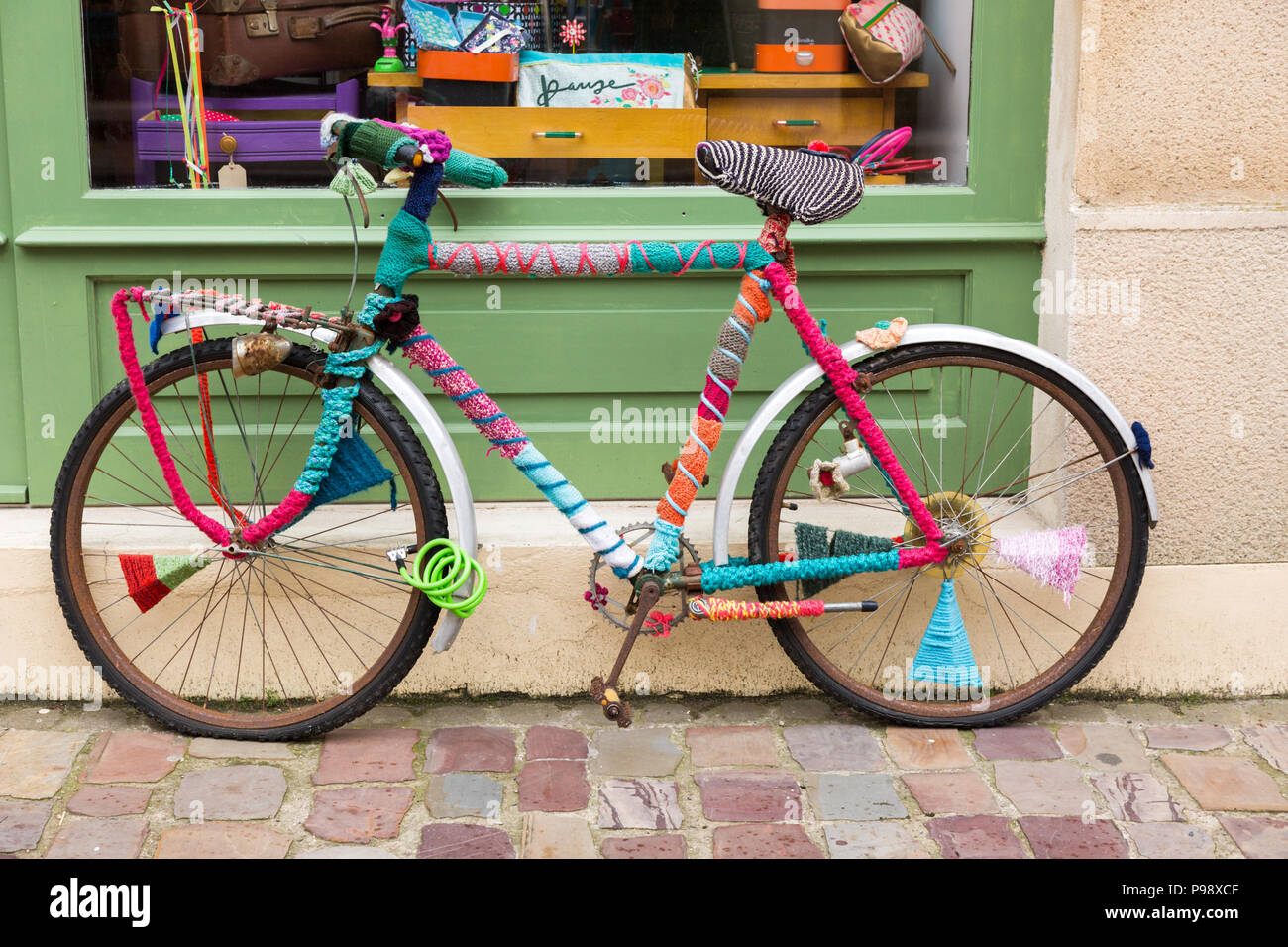 Bike decorated hi-res stock photography and images - Alamy