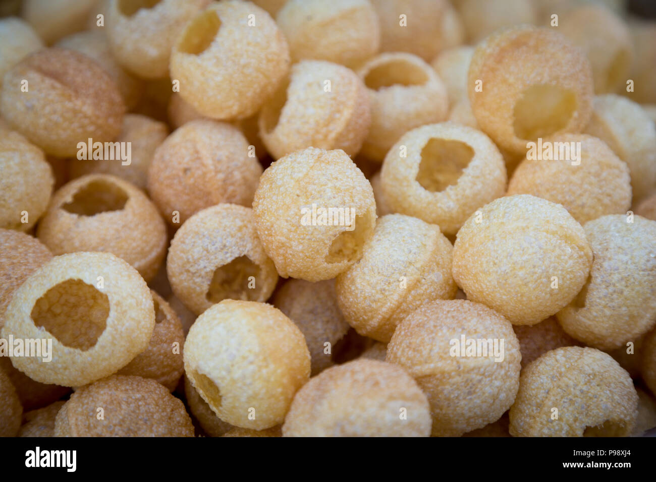 Close up of gol gappa or pani puri - an south asian food Stock Photo ...