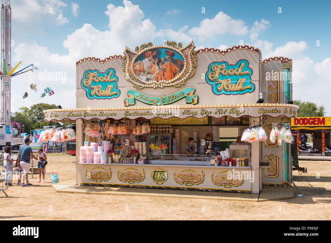 Street food stall or van selling snacks and fast food Stock Photo - Alamy