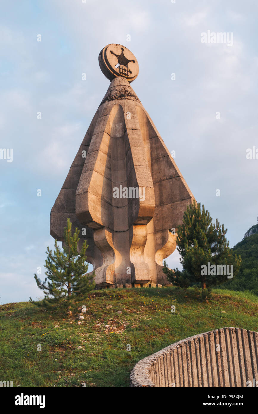 The Yugoslav-era Monument to the Fallen Soldiers on Sutjeska, in Župa ...