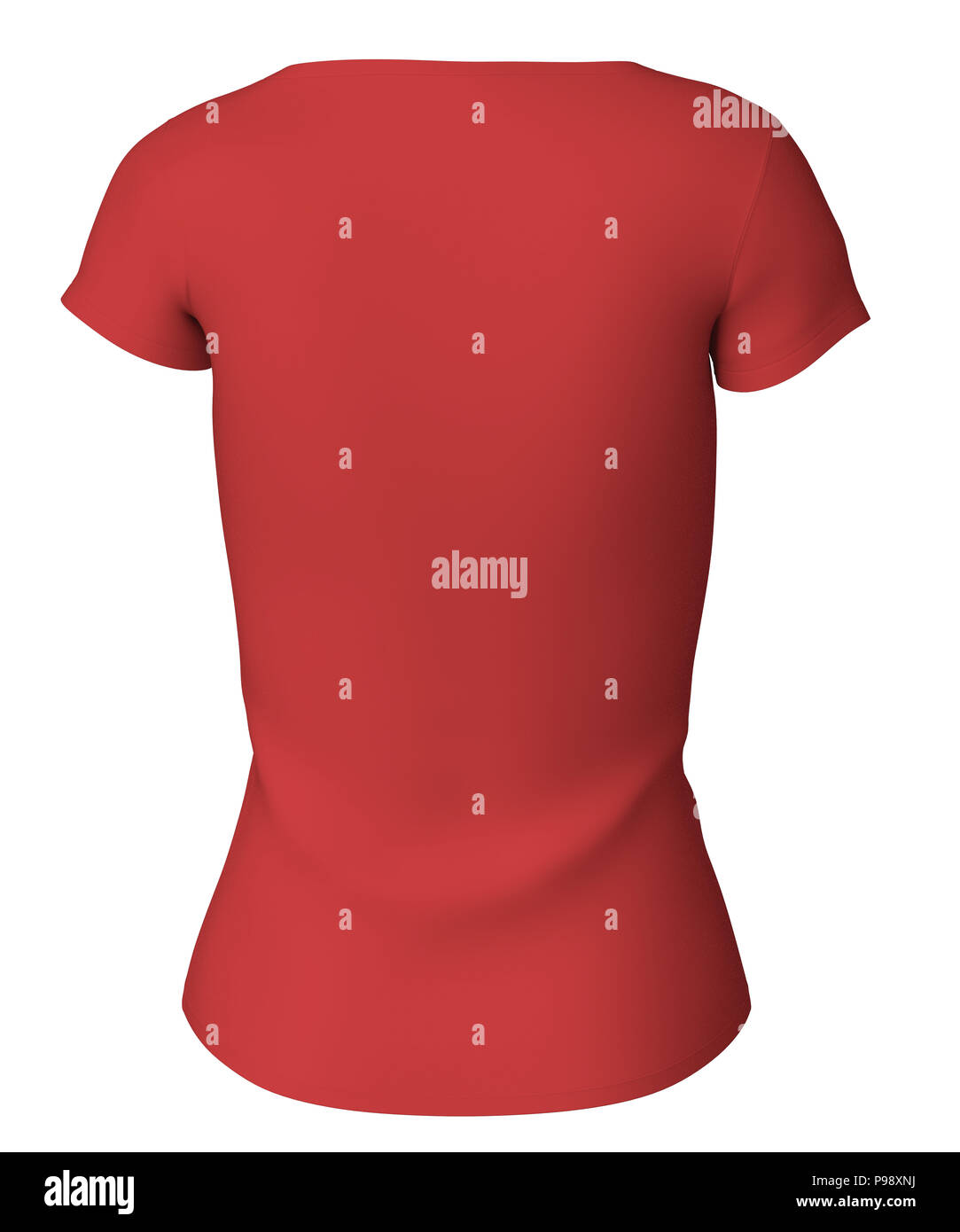 Woman red t-shirt design template isolated on white background. Include ...