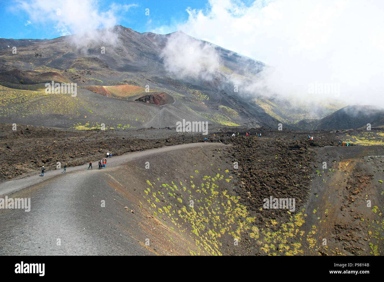 Beautiful views of Etna volcano craters, Sicily, Italy Stock Photo - Alamy