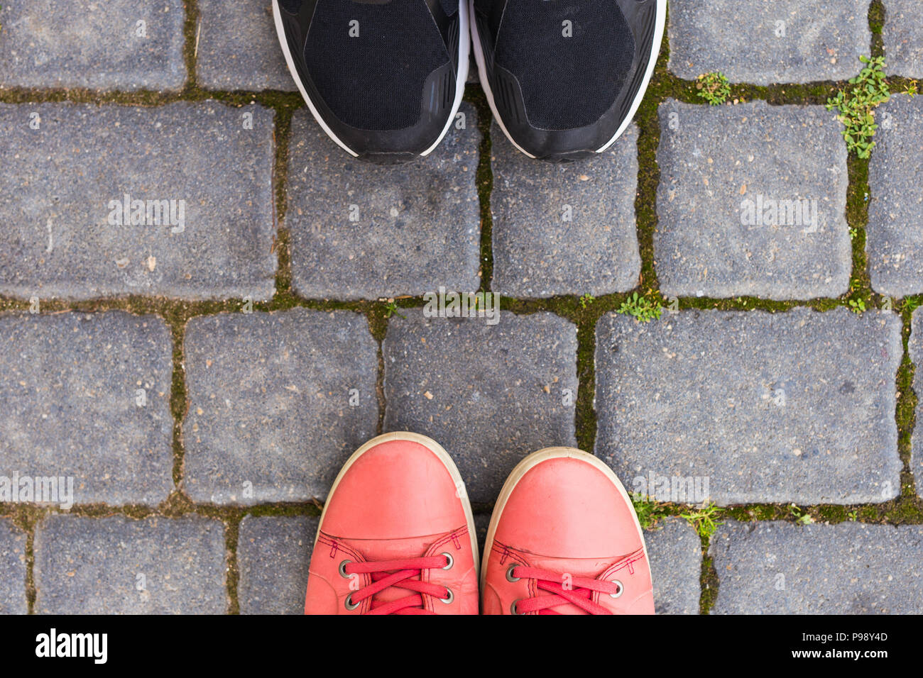 Two pairs of shoes vintage hi-res stock photography and images - Alamy