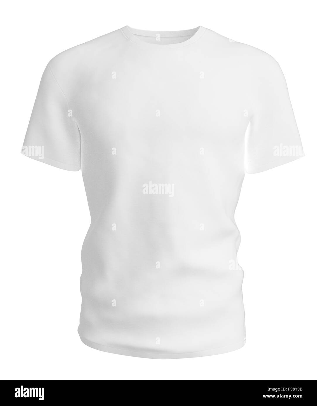 Man white t-shirt design template isolated on white background. Include ...