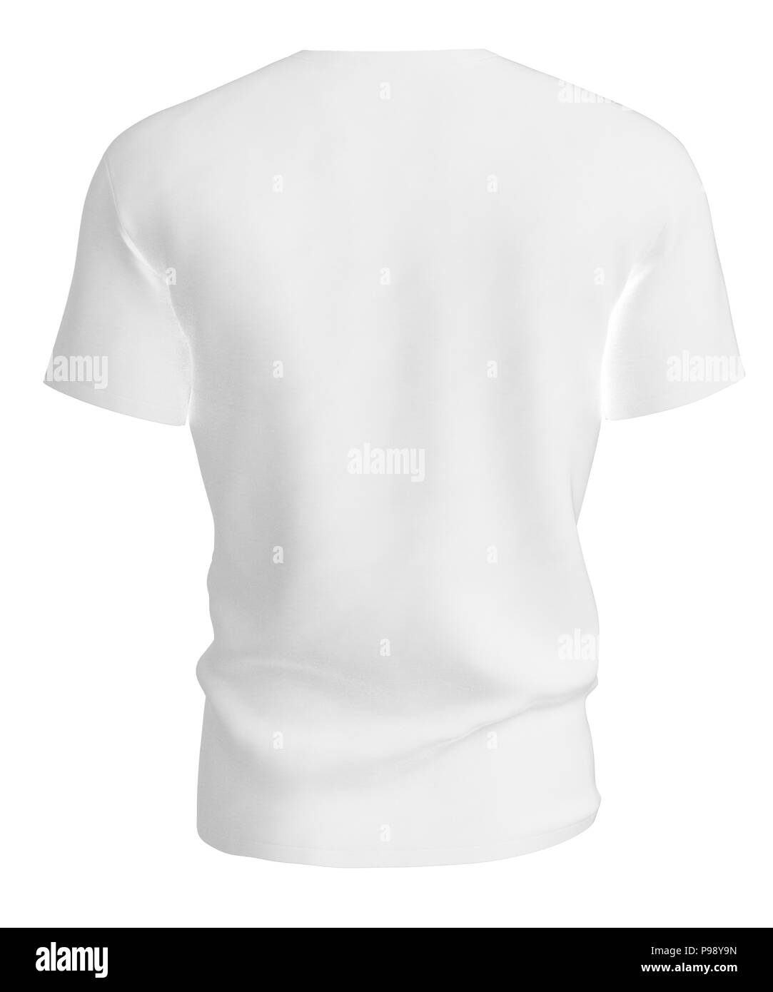 Man white t-shirt design template isolated on white background. Include ...