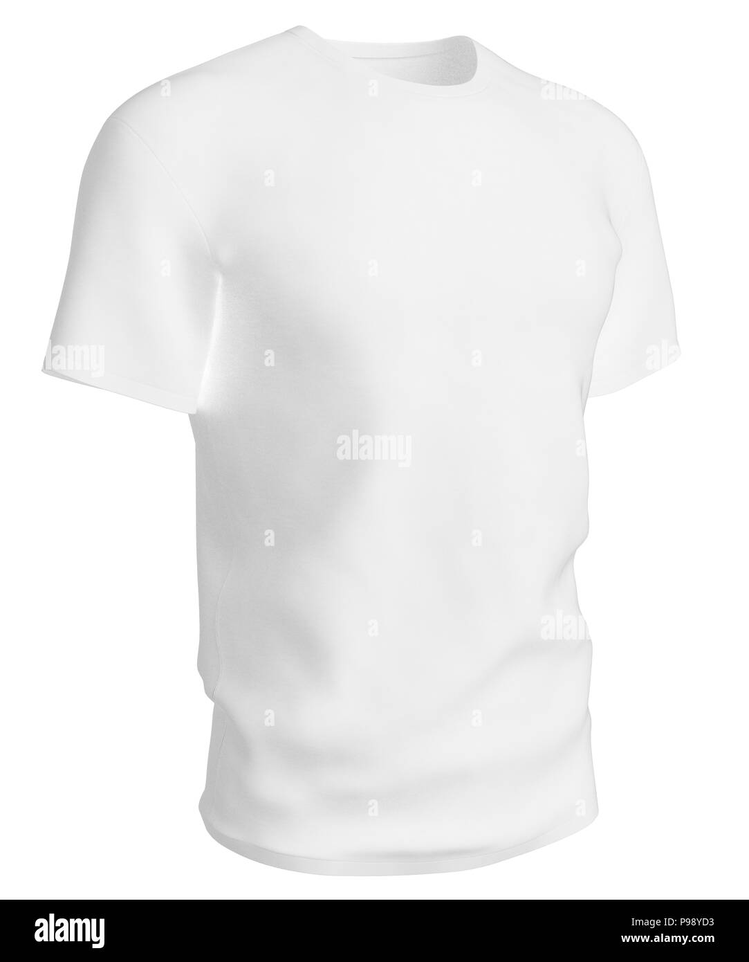 Man white t-shirt design template isolated on white background. Include ...