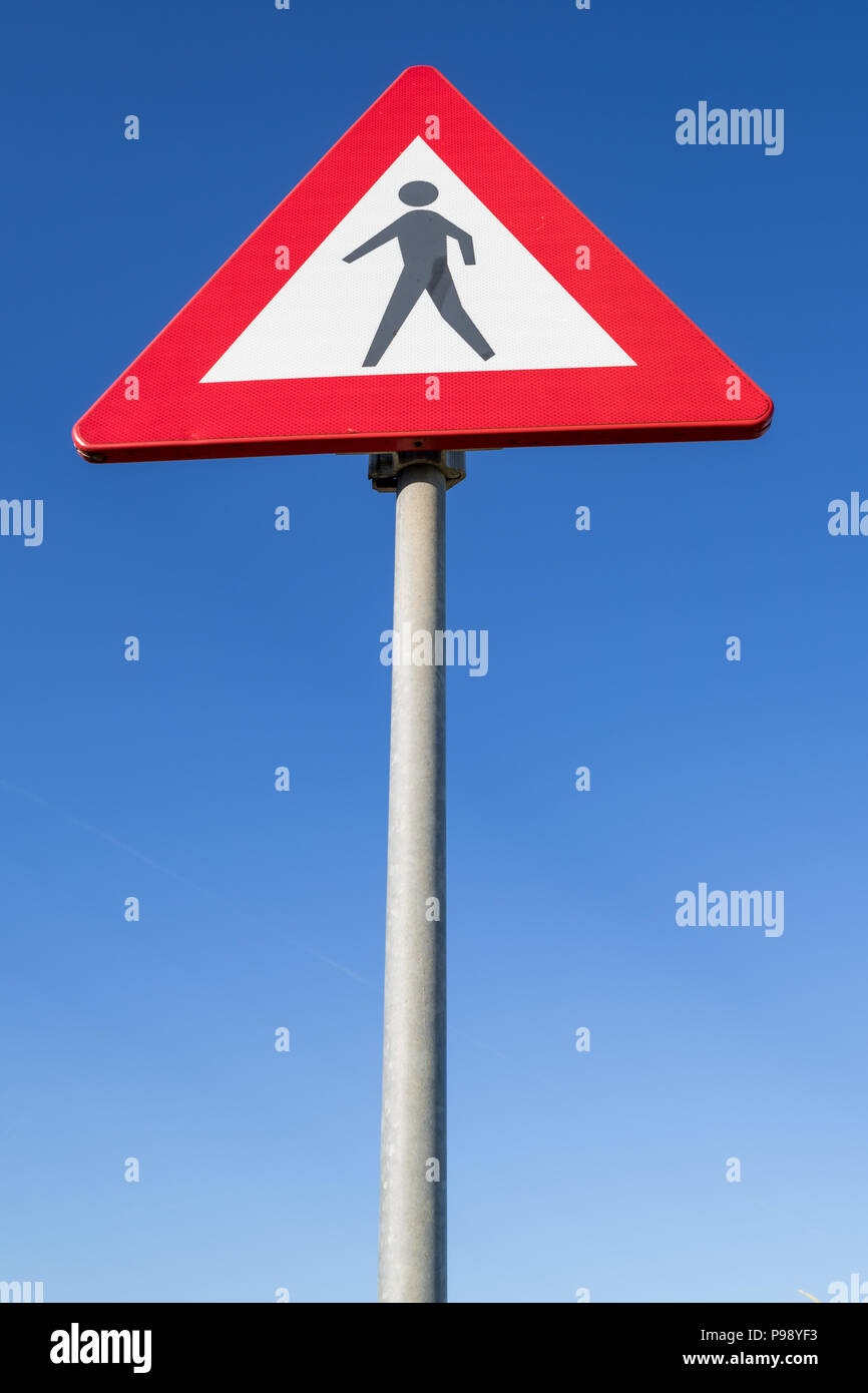Dutch road sign: pedestrians Stock Photo - Alamy