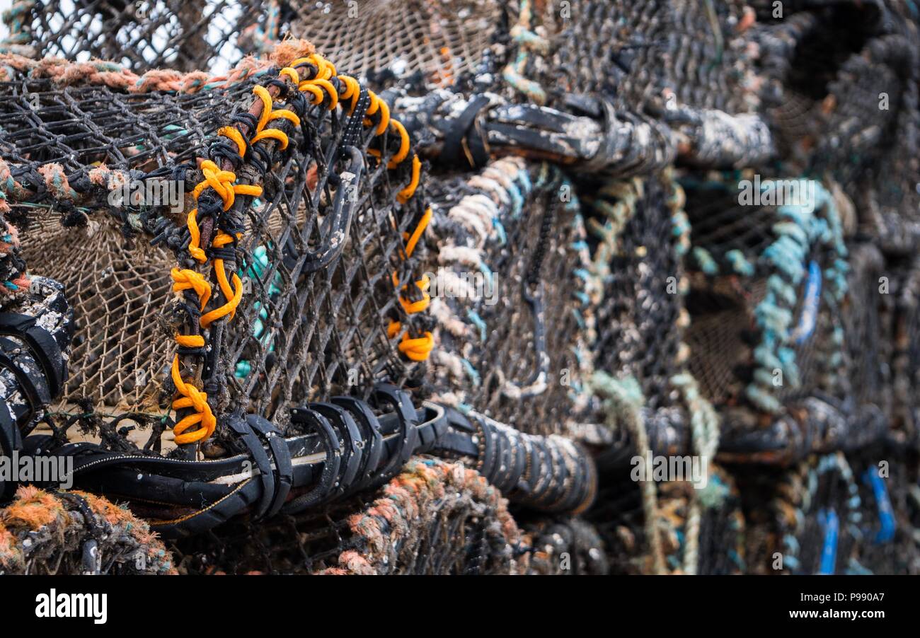 Old crab lobster pot hi-res stock photography and images - Alamy