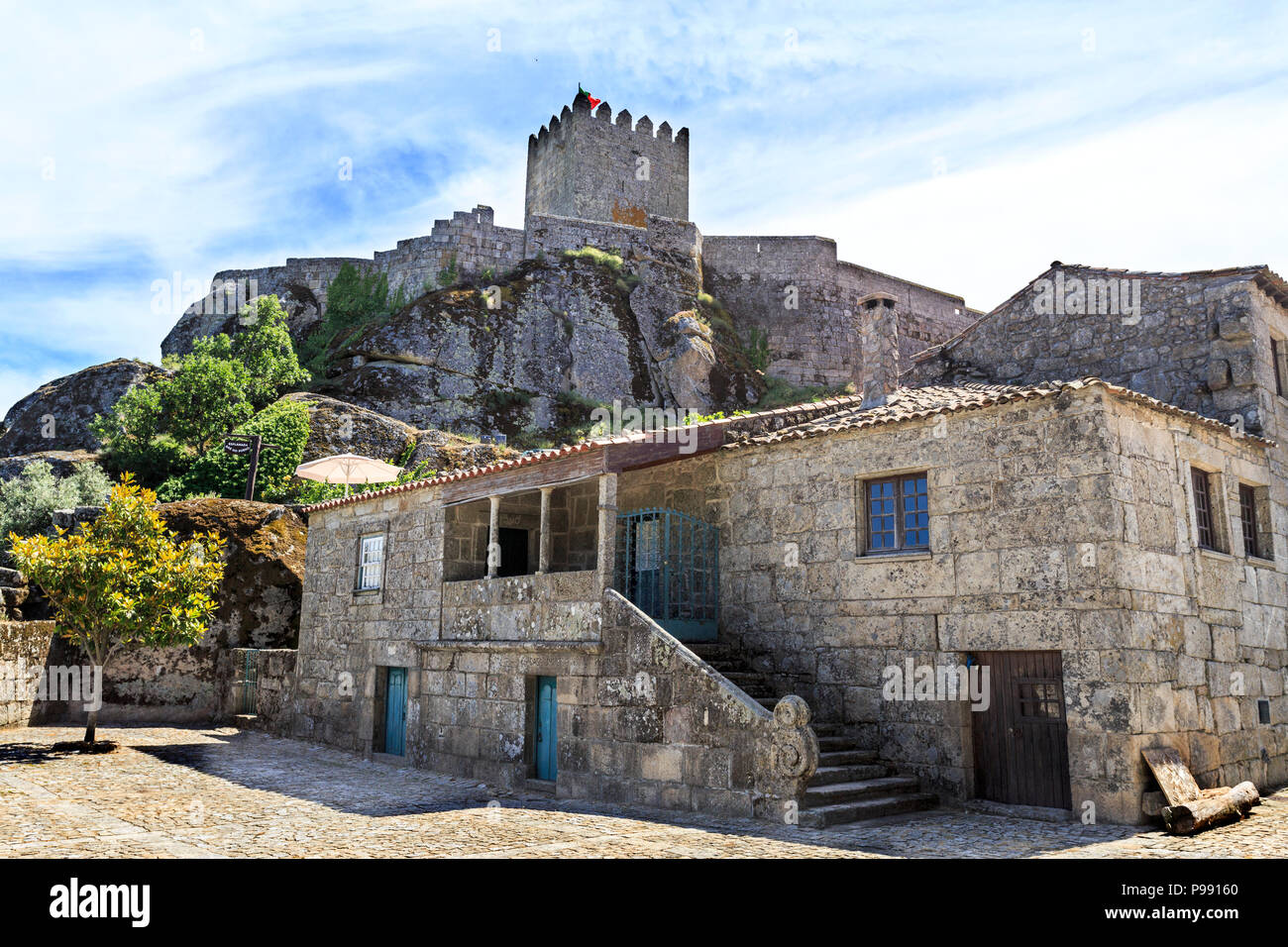 View of Sortelha, the oldest and best preserved historical village of ...