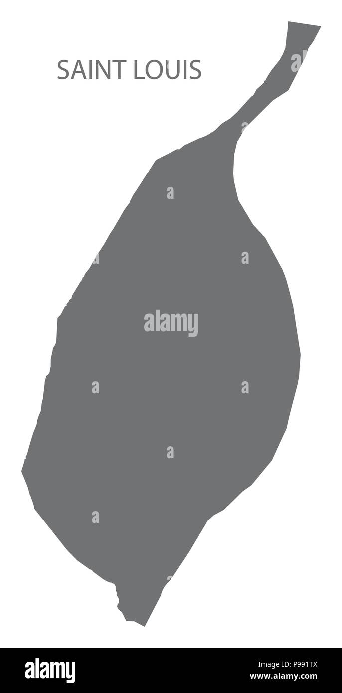 Saint Louis Missouri city map grey illustration silhouette shape Stock ...