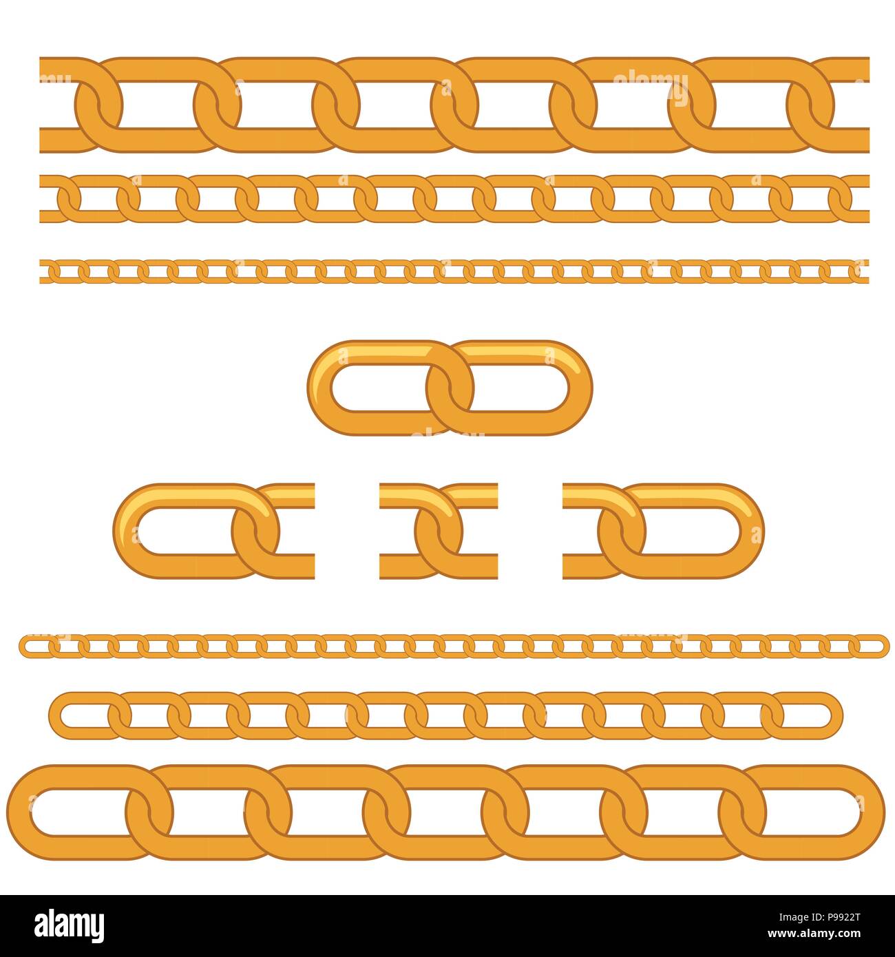Chunky gold chain Stock Vector Images - Alamy