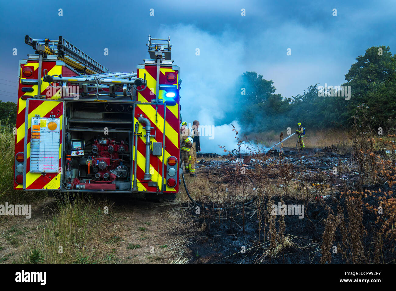 Fire crews from Selby, North Yorkshire put out a rubbish fire just off ... Fire crews from Selby, North Yorkshire put out a rubbish fire just off ...