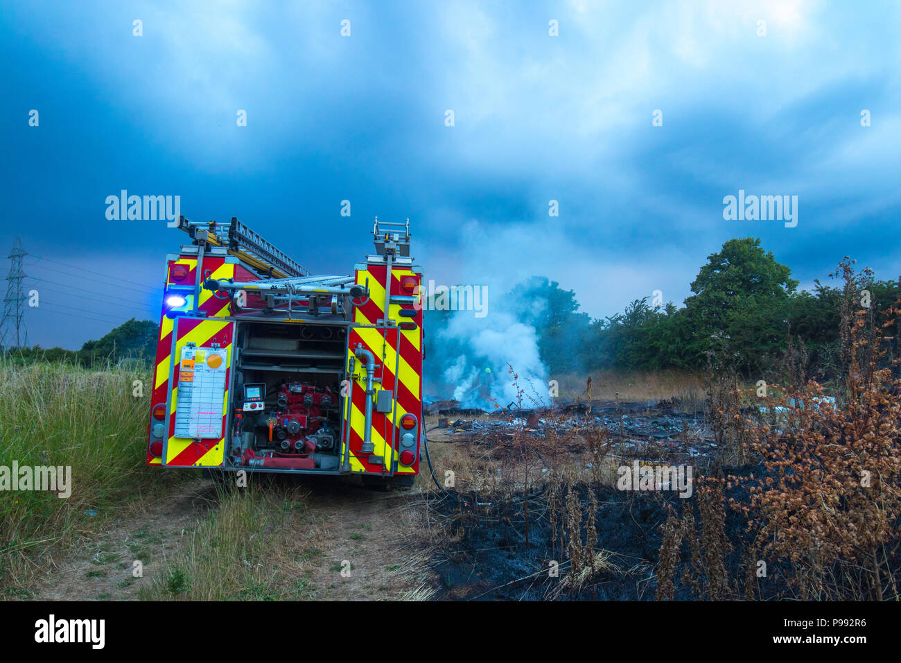 Fire crews from Selby, North Yorkshire put out a rubbish fire just off ... Fire crews from Selby, North Yorkshire put out a rubbish fire just off ...