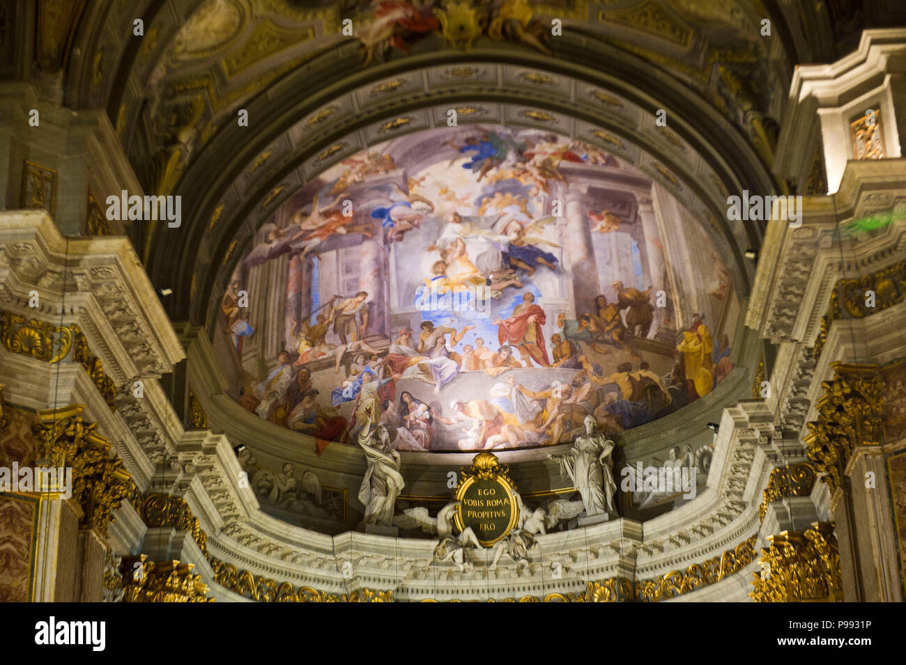 Europe. Italy,Rome,baroque church of S. Ignazio,with frescoes by Andrea ...