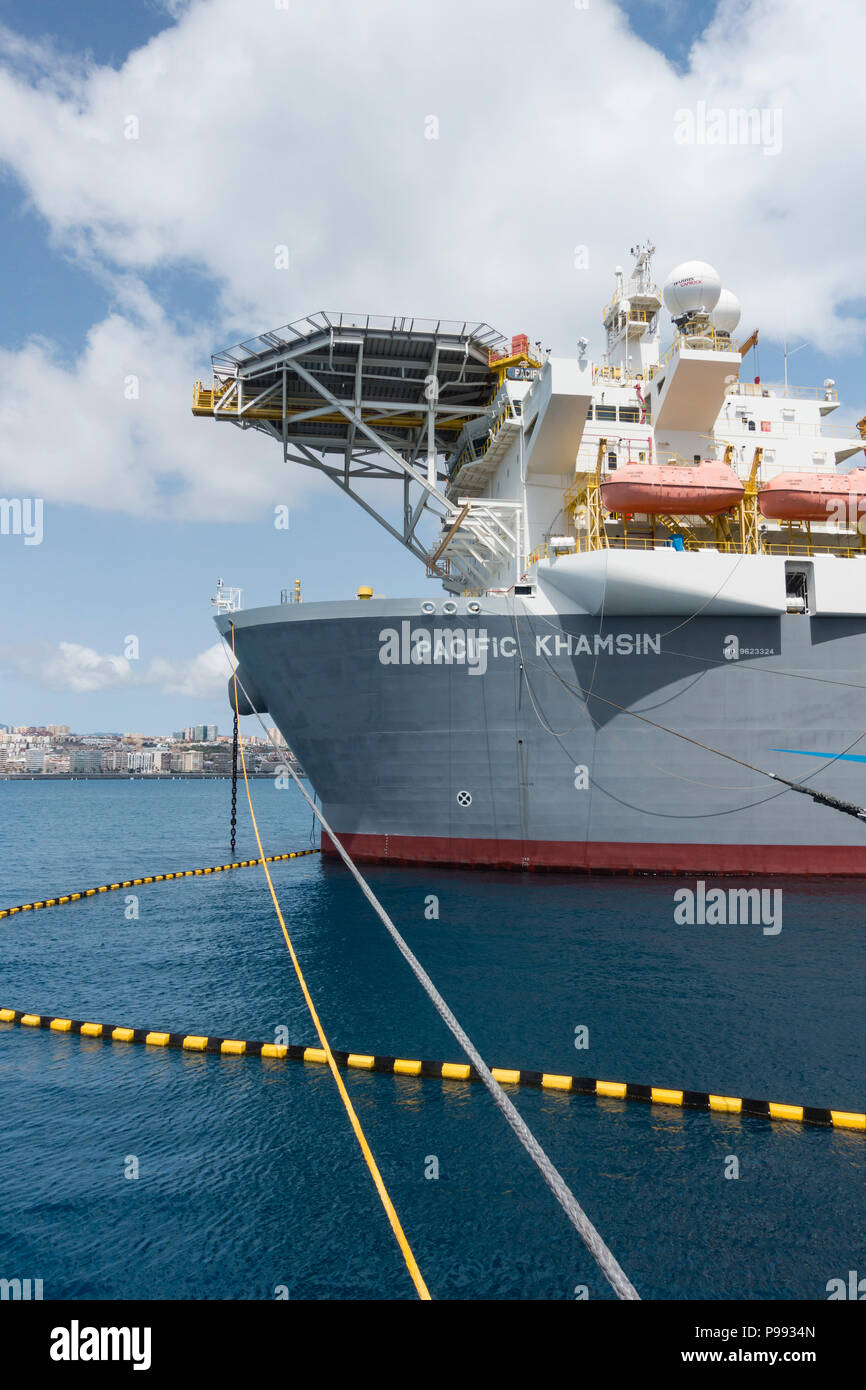 Pacific Drilling drillships in Puerto de La Luz in Las Palmas on Gran ...